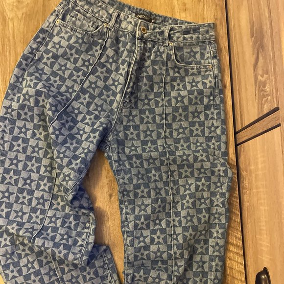 Jeans | Star Printed Jeans Wide Legs | Poshmark